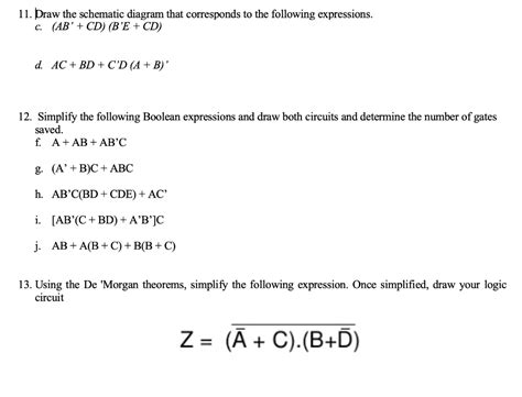 Solved 11 Draw The Schematic Diagram That Corresponds To The Chegg Com