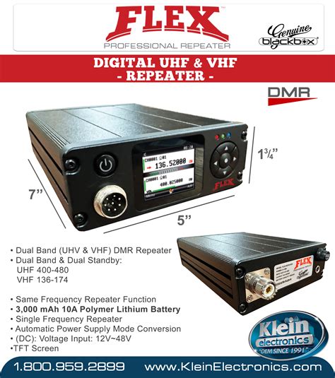 Flex Professional Dual Band Dmr Repeater And Analog Radio
