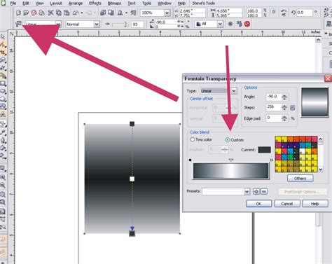 creating transparency at the top and the bottom of a rectangle