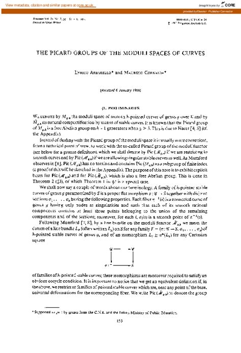 Pdf The Picard Groups Of The Moduli Spaces Of Curves
