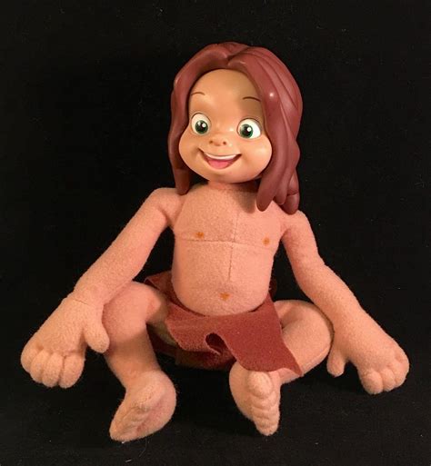 Mattel Disney Tarzan Plush Young Tarzan Bean Bag Stuffed Toy Vinyl Head