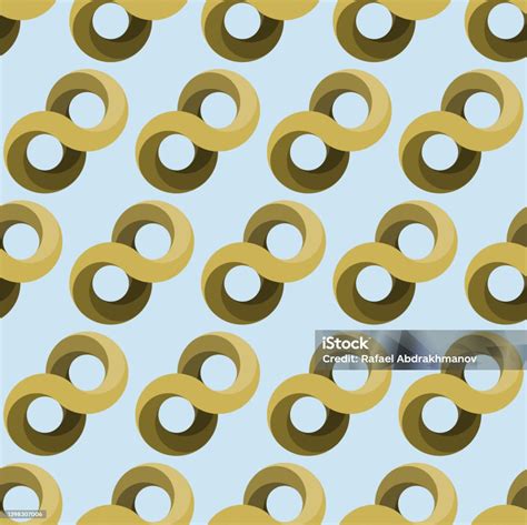 추상적인 무한대 기호 원활한 패턴 셰이프 양식의 무한 기호 아이콘입니다 노란색 벡터 일러스트 레이 션 0명에 대한 스톡 벡터