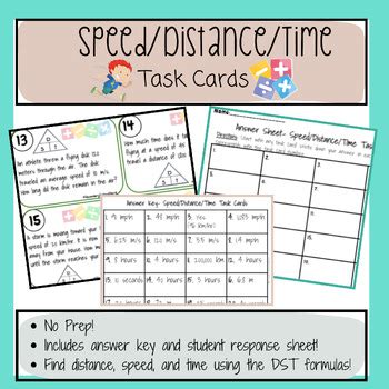 Speed Distance Time Task Cards By Secondary Science Store TPT