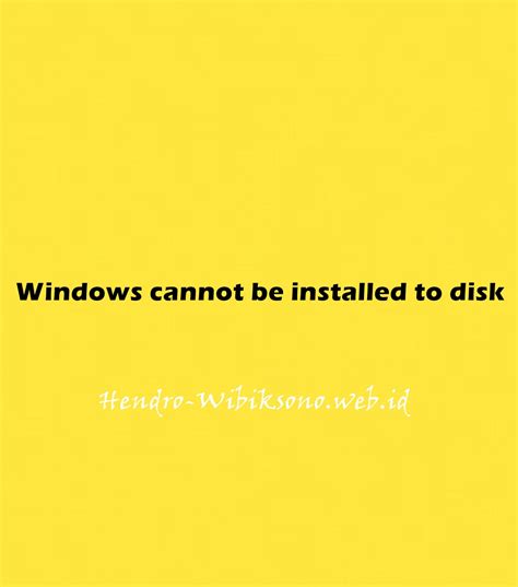 Error Windows Cannot Be Installed To This Disk The Selected Disk Is