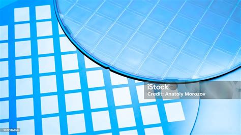 인쇄 회로 및 마이크로 칩이있는 여러 실리콘 웨이퍼 블루 톤 웨이퍼에 대한 스톡 사진 및 기타 이미지 웨이퍼 실리콘 재료 반도체 Istock