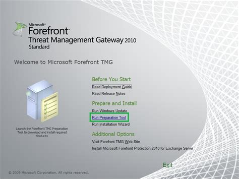 Installation Of Forefront Tmg 2010 Standard Edition Ms Server Pro