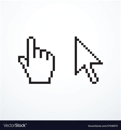 Hand And Arrow Cursor Royalty Free Vector Image