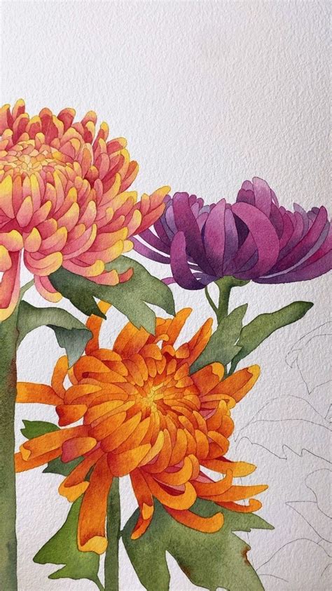 Mia 미아화실 L 대전수채화 L 대전취미미술 L 대전아이패드드로잉 On Instagram 저는 이 수국을 일곱번 채색했어요🥲 🤣💙💜💚 때론 의외의 색 조합이 맘에