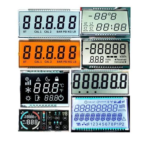 7 Segment Tn Htn Stn Fstn Lcd Screen For Digit Multifunction Analyzer Electrical Energy Meter
