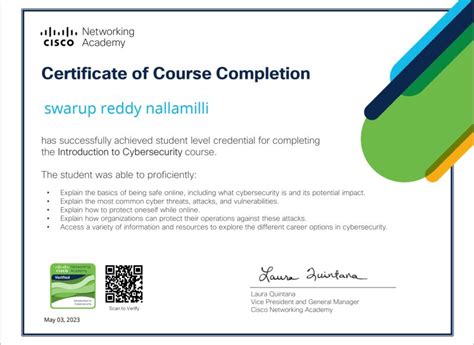 Nallamilli Sai Mani Swarup Reddy On Linkedin Introduction To Cybersecurity