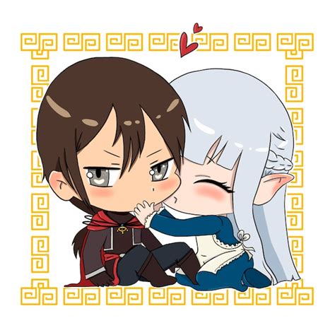 Premium Psd Anime Chibi Art Master And His Girlfriend Elf