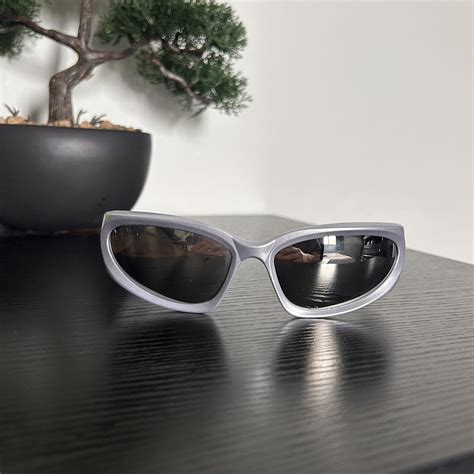 Silver Rockstar Vibe Glasses With Chrome Lenses Depop