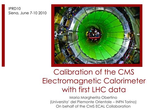 Ppt Calibration Of Cms Electromagnetic Calorimeter With Lhc Data Achievements And Plans