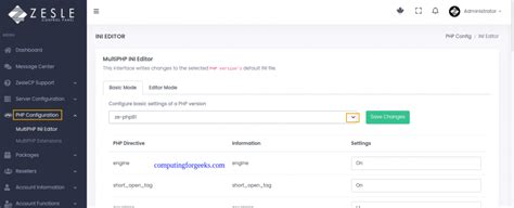 Install Zeslecp Control Panel On Centos 7 Ubuntu 2004