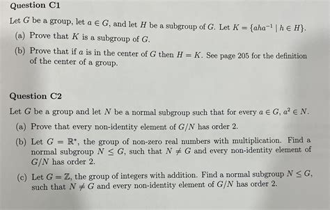 Solved Let G Be A Group Let AG And Let H Be A Subgroup Of Chegg Com