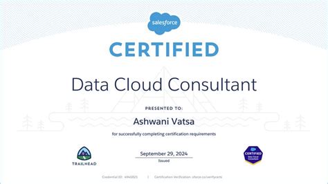 Ashwani Vatsa On Linkedin Salesforce Datacloud Certification Continuouslearning… 10 Comments