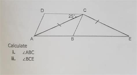 Calculate I Angle Abc Ii Angle Bce