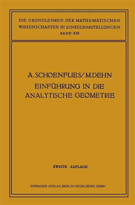 Einführung In Die Analytische Geometrie Der Ebene Und Des Raumes Die