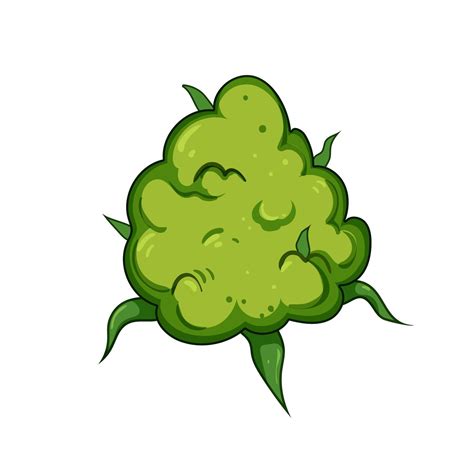 Sativa Weed Bud Cartoon Illustration 58397586 Vector Art At Vecteezy