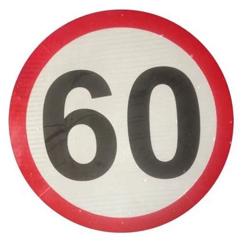 Aluminium Polished Aluminum Speed Limit Sign Round Installation Type Wall Mounted At 4200