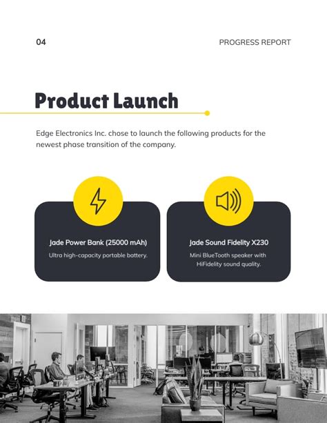 Product Development Progress Report Template Visme