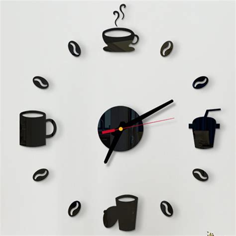 Годинник настінний 3d Switch з регульованим діаметром 38 см Дзеркально чорний 555 • Краща ціна