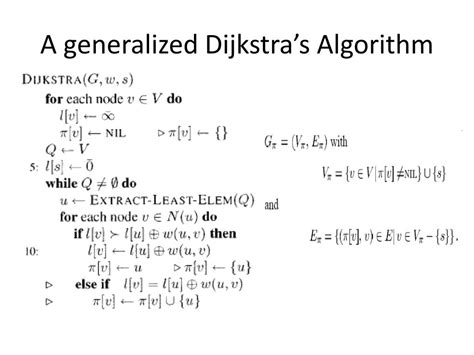 ppt algebra and algorithms for qos path computation and hop by hop routing in the internet