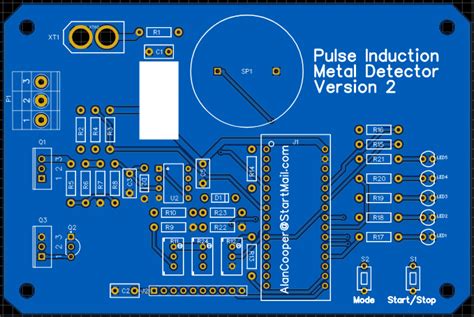Pulse Induction Metal Detector Circuit Schematic