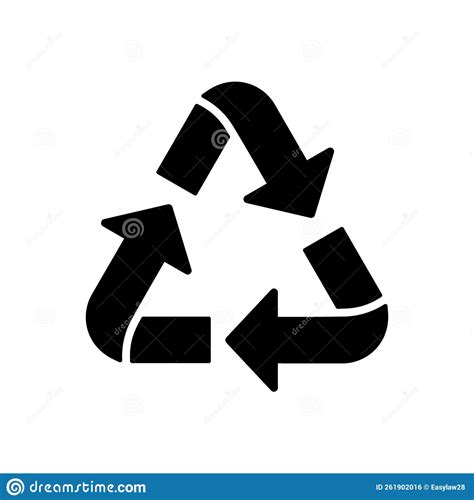 Ecology Reuse Triangle Arrow Silhouette Symbol Organic Recycle Symbol Environmental