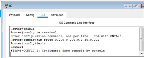 Configure A Static Default Route In Cisco Packet Tracer