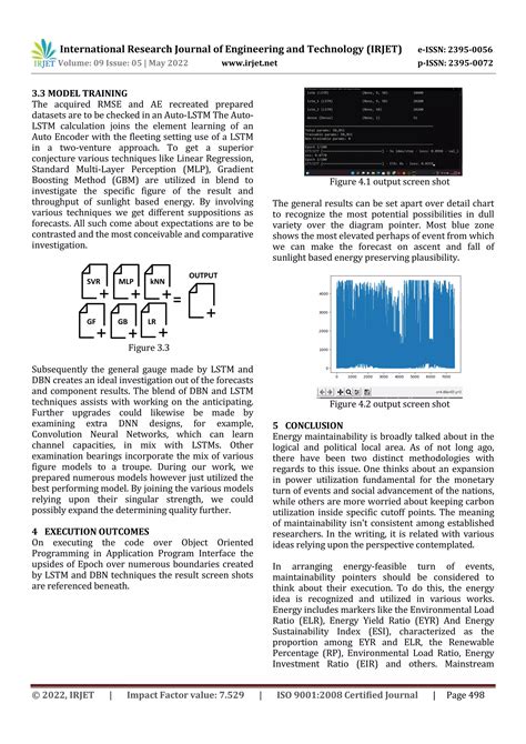 Forecasting Solar Power By Lstm And Dbn Techniques Using Ml Pdf Power