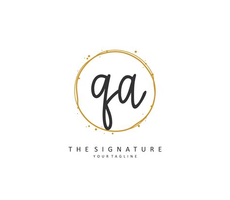Q A QA Initial Letter Handwriting And Signature Logo A Concept Handwriting Initial Logo With