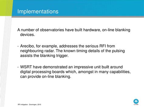 Ppt Rfi Mitigation Techniques For Radioastronomy Powerpoint Presentation Id6667051
