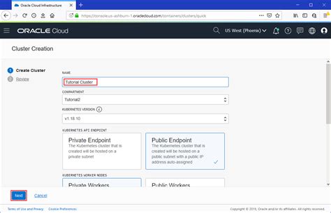 Create A Cluster With Oracle Cloud Infrastructure Container Engine For Kubernetes
