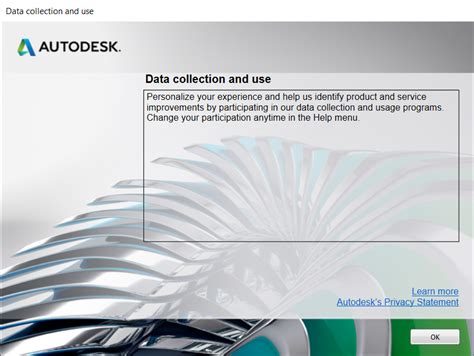 Autodesk Data Collection And Use Window Everythime I Boot The System