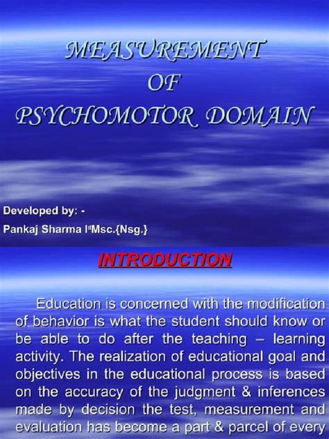 Psychomotor Domain Pdf