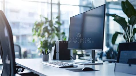 Remote Work Setup By Window With Tablet Bluetooth Keyboard And Scenic View Stock Illustration