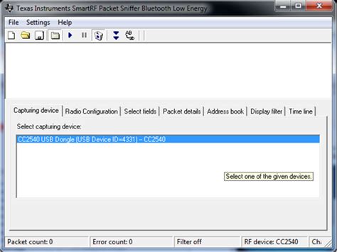 Smart Rf Packet Sniffer With Cc2540 Usb Dongle Driver Problem Bluetooth Forum Bluetooth®︎