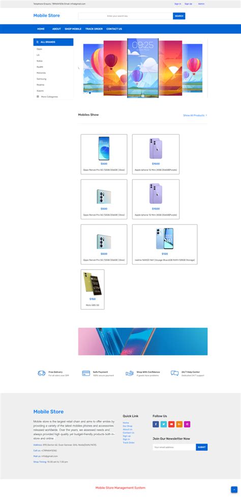 mobile store management system project in php online mobile store management system project