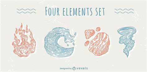 Four Classical Elements Pack Vector Download