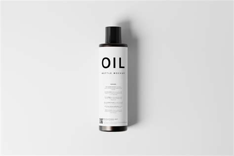 Black Glass Hair Oil Bottle Free Mockups — Free Mockup World