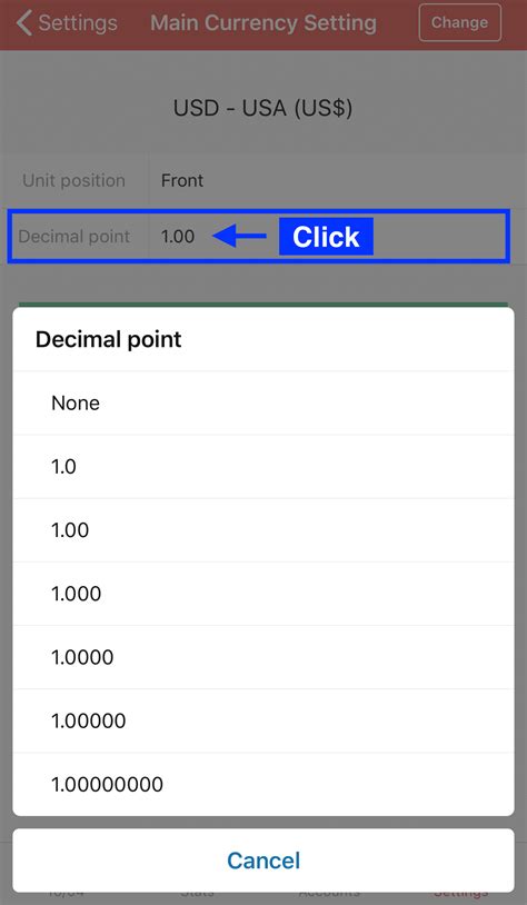 How To Change The Decimal Point Money Manager Help Center