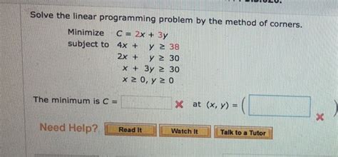 solved ii uu solve the linear programming problem by the