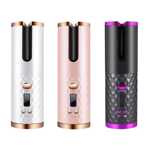 충전식 자동 헤어 컬러 휴대용 헤어 컬링 아이언 Lcd 디스플레이 세라믹 회전 컬링 웨이브 스타일러 직송컬링 아이언 Aliexpress