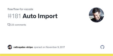 Auto Import · Issue 181 · Flowflow For Vscode · Github