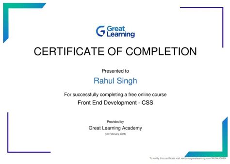 Rahul Singh On Linkedin Successfully Completed A Basic Css Course Mastering Fundamental Styling