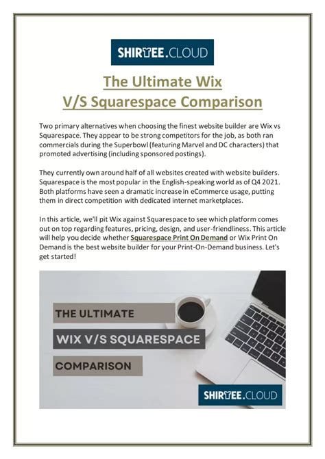 PPT The Ultimate Wix V S Squarespace Comparison PowerPoint