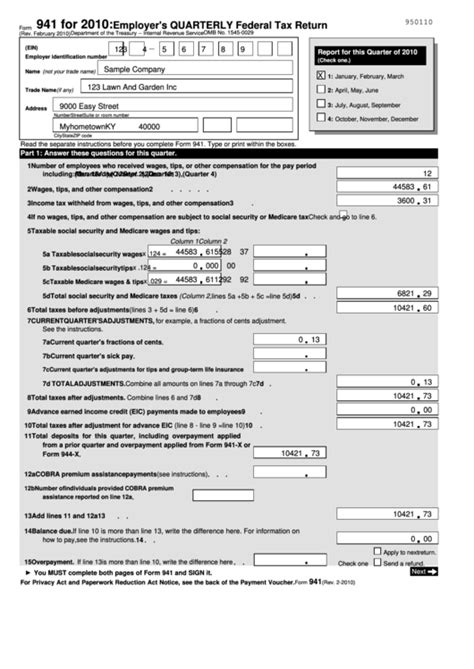 Form Employers Quarterly Federal Tax Return Schedule B Form Report Of Tax