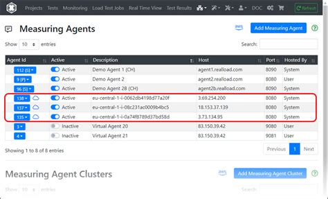 Measuring Agent Cluster Realload Documentation