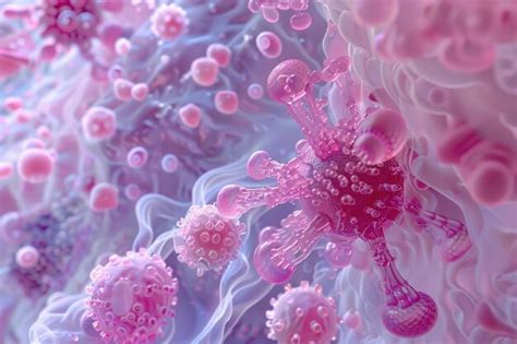 Microscopic View Of Immune System Attacking Virus Premium Ai Generated Image